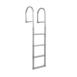 Aluminum Flip-up Dock Ladder, 350lbs Capacity Removable Swimming Ladder ...