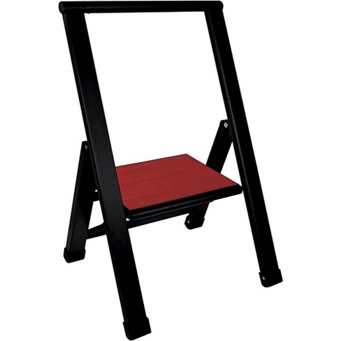1 Step Ladder Modern - Beautiful Mahogany & Black Aluminum - By Sorfey ...