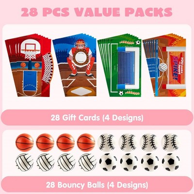 Joyin 28pcs Valentines Day Cards With Sports Toy Game With Soccer ...