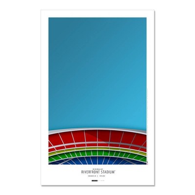 Mlb Cincinnati Reds Riverfront Stadium Art Poster : Target