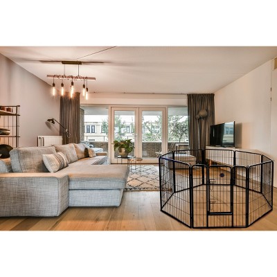 Yaheetech Heavy Duty 16 Panel Pet Playpen Dog Exercise Pen Black : Target