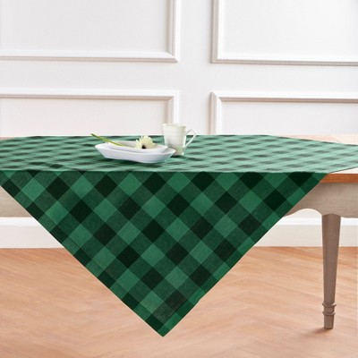 Solino Home Linen Buffalo Check Table Throw Green And Black 52 X 52 ...