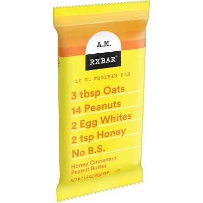 Rxbar Nut Butter & Oat Honey Cinnamon Peanut Butter Protein Bars - 9 ...