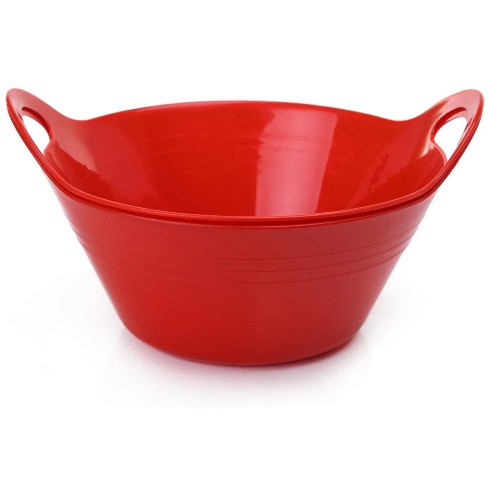 Mintra Home Plastic Bowls With Handles (red, 4.5l Large 2pk) : Target