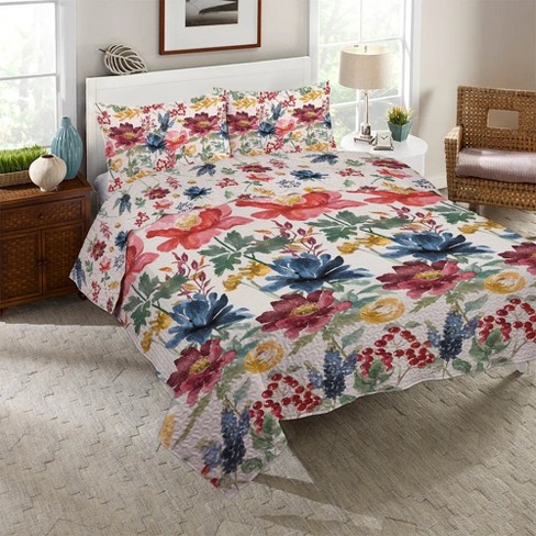 Laural Home Watercolor Fall Queen Quilt Set : Target