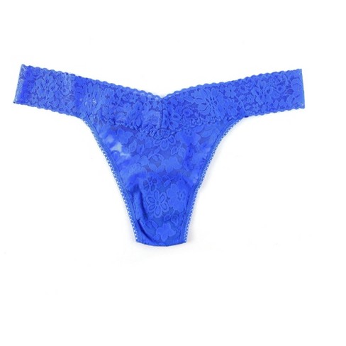 Hanky Panky Women's Daily Lace Plus Size Thong - One Size - Bold Blue ...