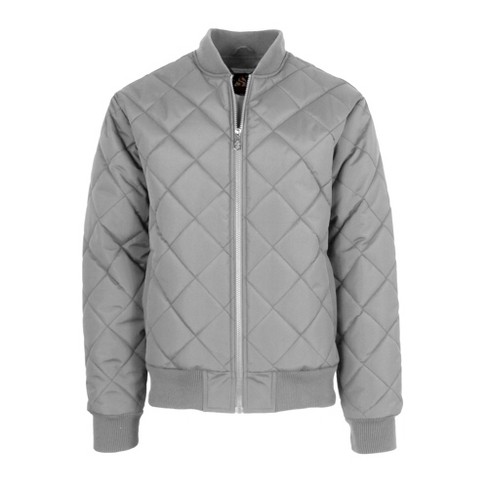 Spire By Galaxy Men's Quilted Bomber Jacket - Grey, Large : Target