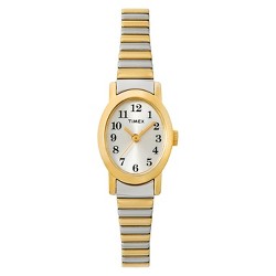 Women's Timex Expansion Band Watch - Gold/mother Of Pearl T2m827jt : Target