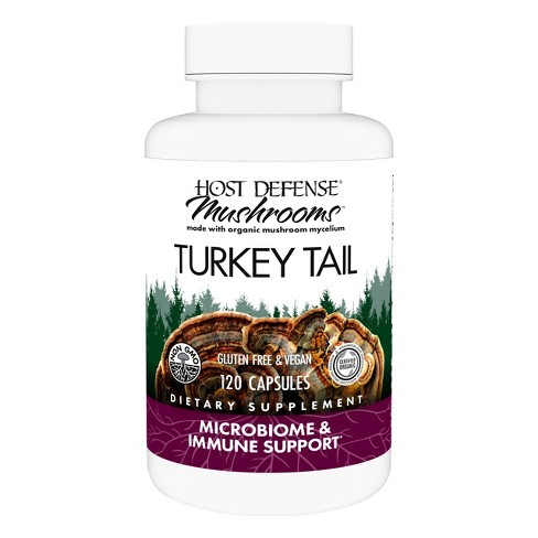 Host Defense Turkey Tail Capsules - Digestive Health & Immune Support ...
