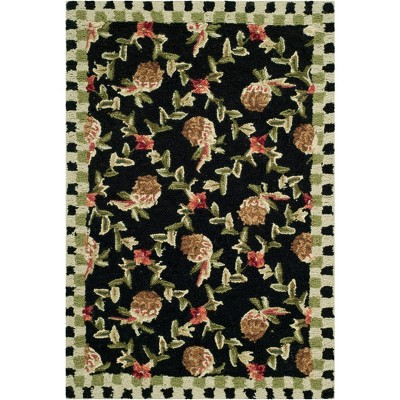 Chelsea Hk164 Hand Hooked Accent Rug - Black/ivory - 2'6"x4' - Safavieh ...