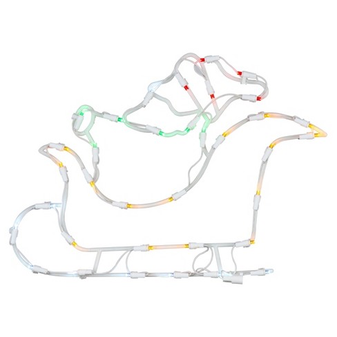 Vickerman 18" Santa Sleigh Wire Silhouette With 35 Led Lights. : Target