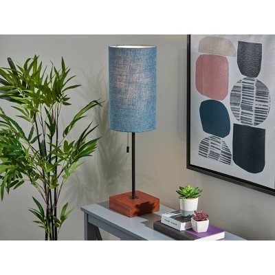 Trudy Table Lamp Matte Black - Adesso: Walnut Base, Pull Chain, Etl ...