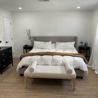 Randolph Bench With Bolster Pillows Linen - Threshold™ Designed With ...