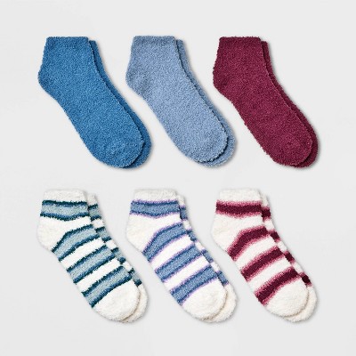 Women's 6pk Cozy Low Cut Socks - 4-10 : Target