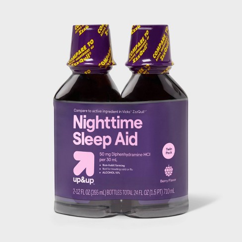 Diphenhydramine Sleep Aid Liquid - Berry - 2pk/12 Fl Oz - Up&up™ : Target