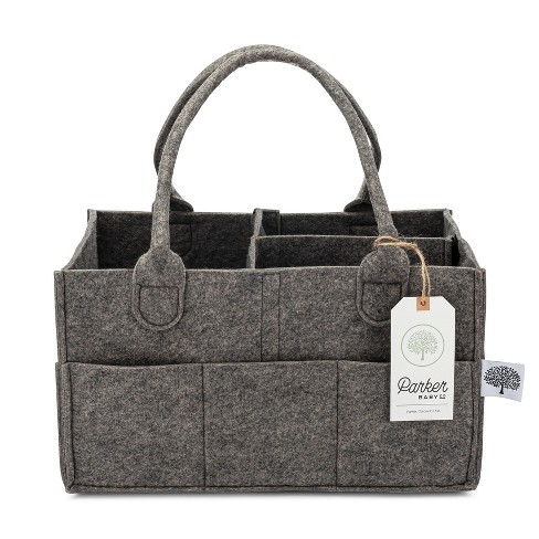 Parker Baby Co. Felt Diaper Caddy Regular - Dark Gray : Target