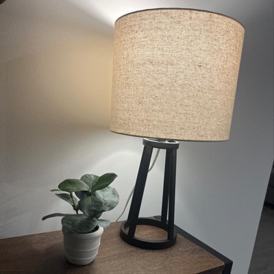 Medium Modern Industrial Assembled Table Lamp Black - Threshold™: Ul ...