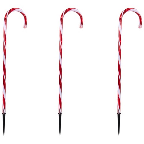 Northlight Set Of 3 Red And White Twinkle Candy Cane Pathway Markers 26 ...