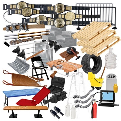 50 Piece Accessory Starter Kit For Wwe & Aew Wrestling Action Figures ...