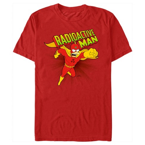 Men's The Simpsons Radioactive Man T-shirt - Red - 2x Large : Target