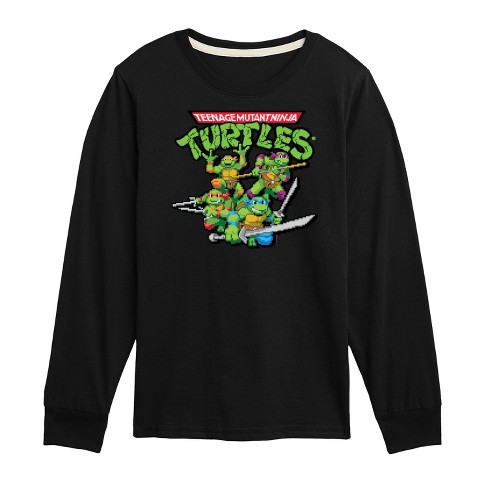Teenage Mutant Ninja Turtles Gaming Group And Logo Long Sleeve Graphic T-shirt - Black - 2t : Target