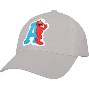 Sesame Street Elmo Kids Toddler Cap with Initial (A) Grey, Toddler Boys ...
