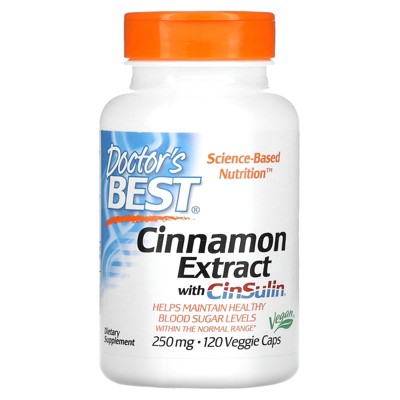 Doctor's Best Cinnamon Extract With Cinsulin, 250 Mg, 120 Veggie Caps ...