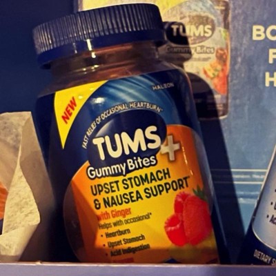 Tums + Upset Stomach & Nausea Support Gummy Bites - Ginger Berry - 45ct ...