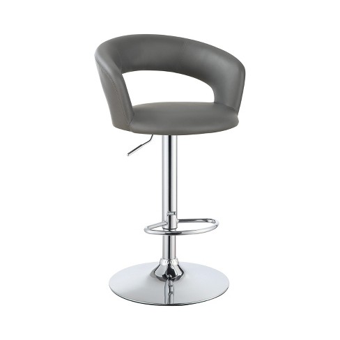 Simple Relax Faux Leather Upholstered Bar Stool With Adjustable Height ...