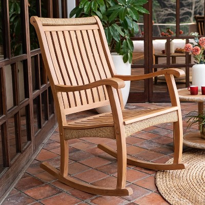 Cambridge Casual Willlow Teak Outdoor Rocking Chair : Target