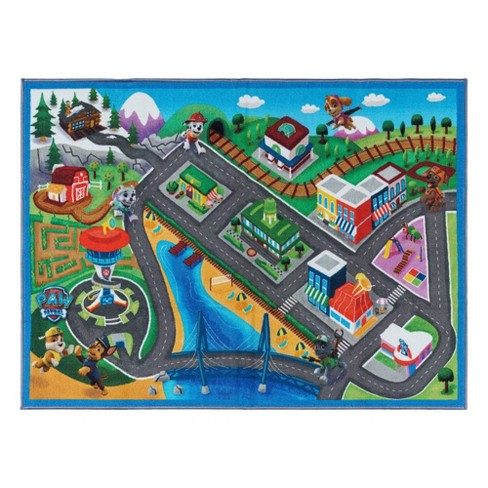 40" X 54" Paw Patrol Activity Road Rug : Target