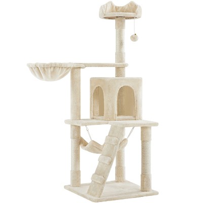 Yaheetech 62.2"h 3-level Cat Tower With 2 Condos For Indoor Cats - Pink ...