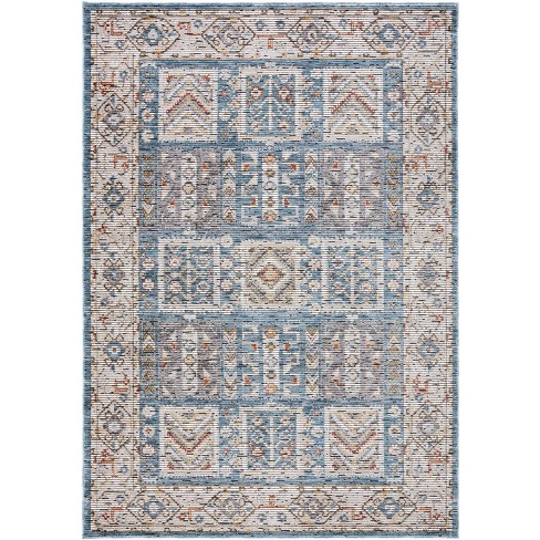 Sierra Sra406 Power Loomed Area Rug - Ivory/blue - 8'9"x11'9 ...