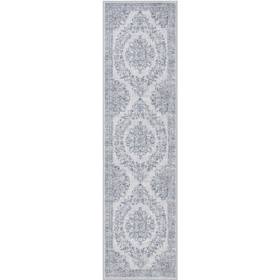 Journey Jny177 Power Loomed Runners - Light Grey/dark Grey - 2'2"x9 ...