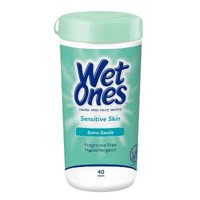 Wet Ones Sensitive Skin Hand Wipes Canister - Unscented - 40ct : Target
