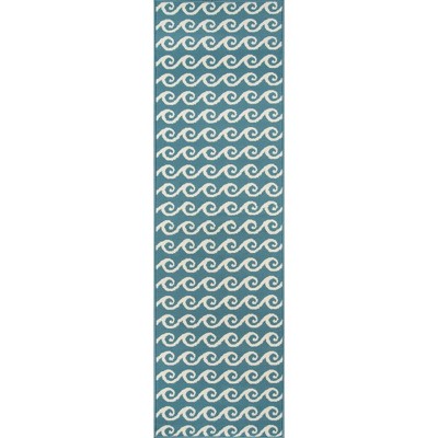 Liora Manne Capri Starfish Border Indoor/outdoor Rug Aqua 3'6" X 5'6 ...