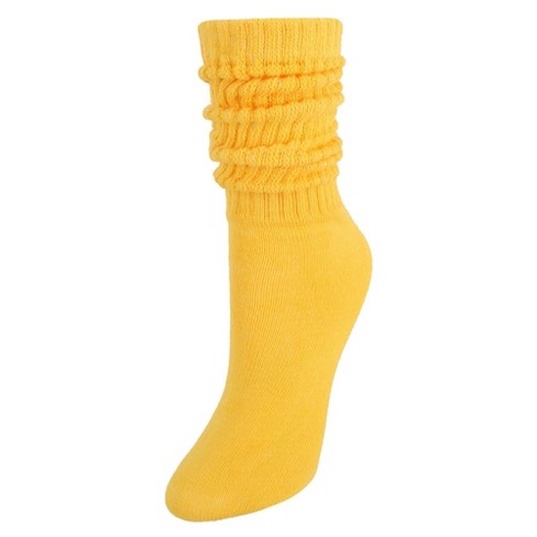 Ctm Women's Super Soft Slouch Socks (1 Pair), Yellow : Target