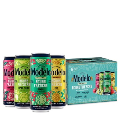 Modelo Spiked Aguas Frescas Variety Pack Flavored Malt Beverage - 12pk ...
