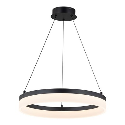 C Cattleya 19.75in. Black Led Pendant Light With Acrylic Diffuser : Target
