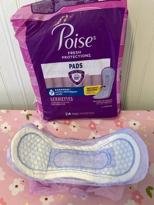 Poise Incontinence Pads for Women - Ultra Absorbency - 7 Drop - Long ...