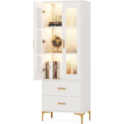 Tribesigns 1pc Bookcase With Led Light, White : Target
