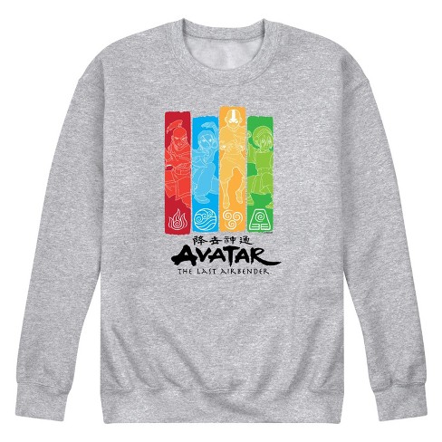 Men's Avatar: The Last Airbender Team Avatar Graphic Fleece Sweatshirt ...