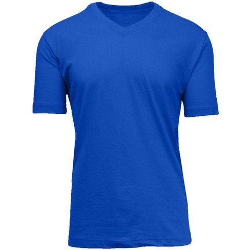 Blue Ice Men's Short Sleeve V-neck Modern Fit Cotton Blend Classic Tee ...