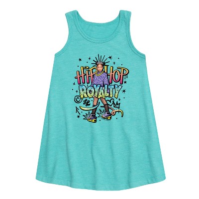 Nickelodeon Hip Hop Royalty Graphic Sleeveless Aline Dress - Turquoise ...