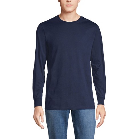 Lands' End Men's Tall Super-t Long Sleeve T-shirt - Large Tall - Radiant Navy : Target