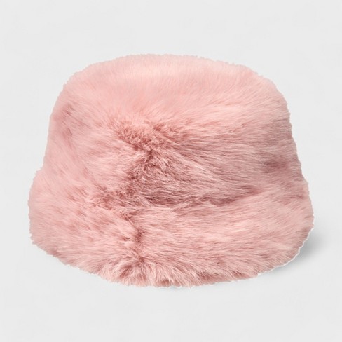 A Little Obsessed Women's Fuzzy Bucket Hat - Faux Fur Winter Hat For ...