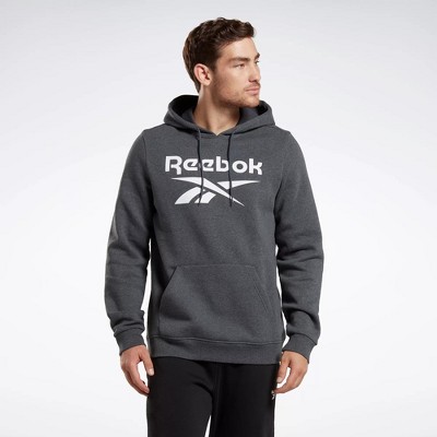 Reebok Identity Fleece Stacked Logo Pullover Hoodie Mens : Target