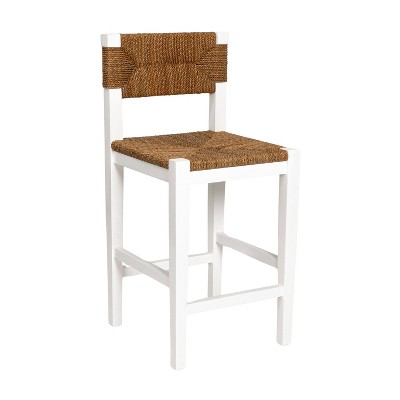 Storied Home Willowbrook Rope Counter Height Stool Matte White : Target