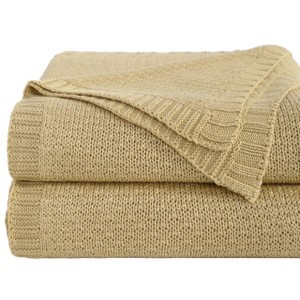 Bamboo Cable Knit Blanket, Soft and Breathable Touch Bed Blanket ...
