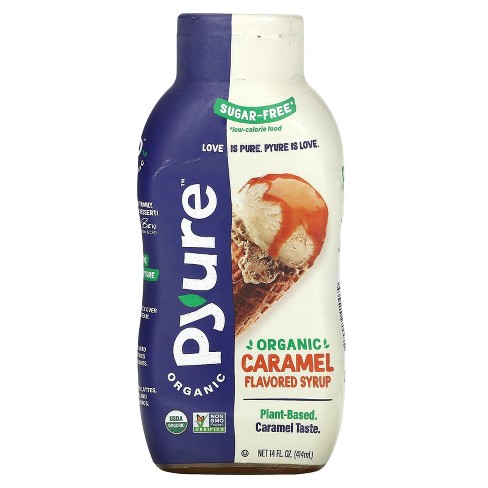 Pyure Organic Caramel Flavored Syrup, Keto, 0 Sugar, 14 Fl Oz (414 Ml ...